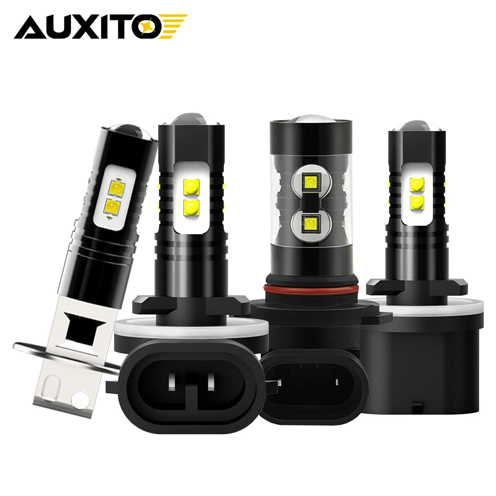 AUXITO 2Pcs H27W/2 H27 880 881 LED Fog Lights Bulb 12V H27W LED Bulbs H27W/1 880 881 LED Car DRL ...