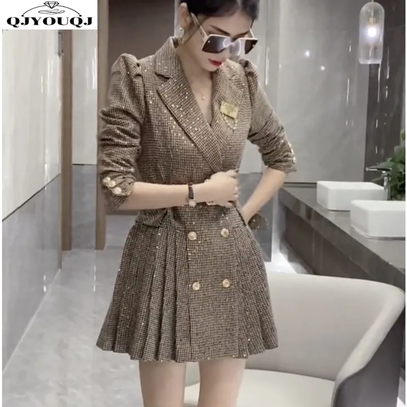 2024-Spring-Summer-Korean-Edition-New-Fashion-Bubble-Sleeves-Dress-High ...