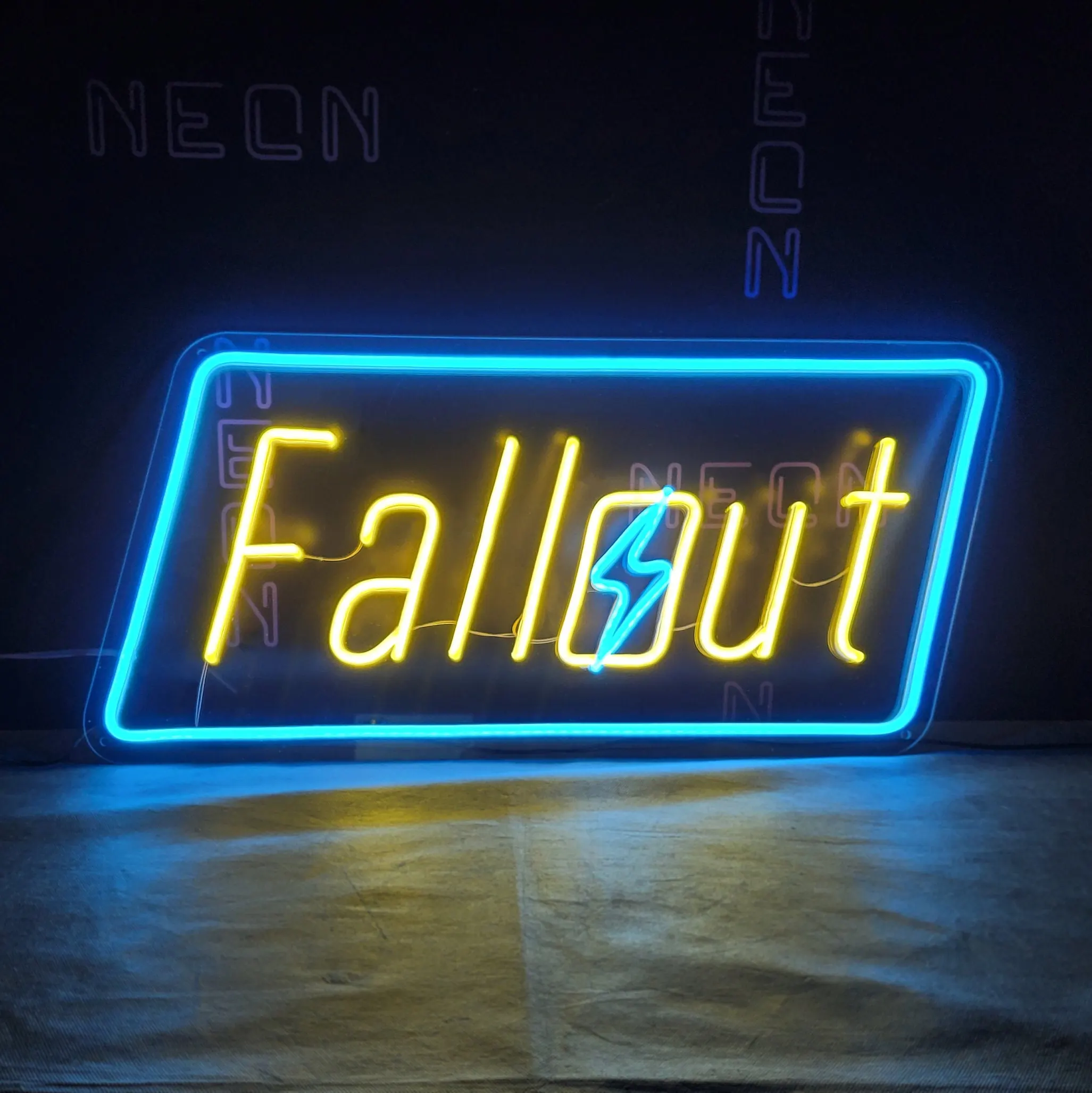 Fallout Neon Sign Pool Garden Birthday Celebrate Home Bar Shop Arcade ...