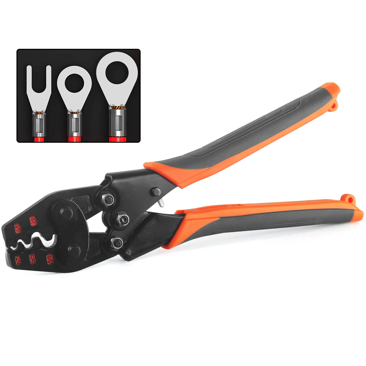 Non-Insulated-Terminal-Crimper-AWG-22-6-Ratchet-Wire-Crimper-Tool-for ...