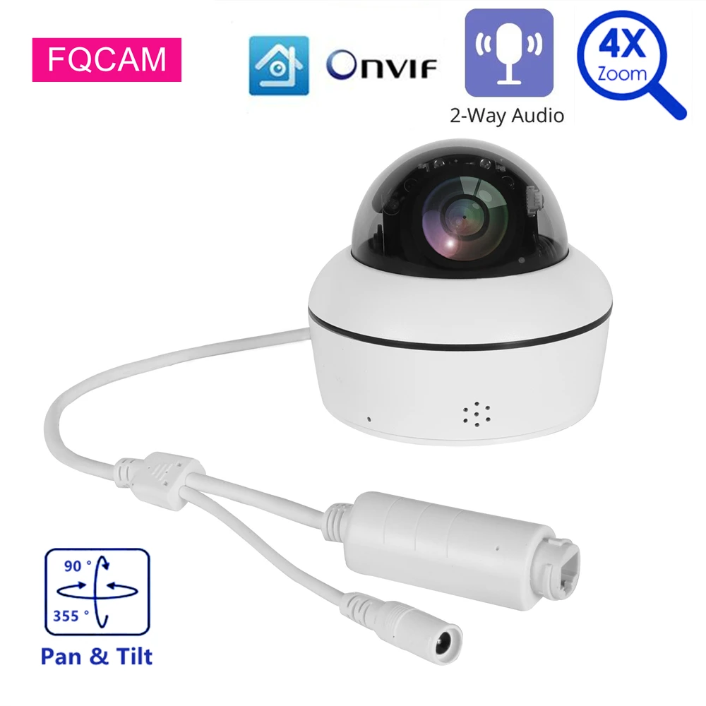 5mp Mini Ip Ptz Camera Two Way Audio Cctv Security Infrared Pan Tilt ...