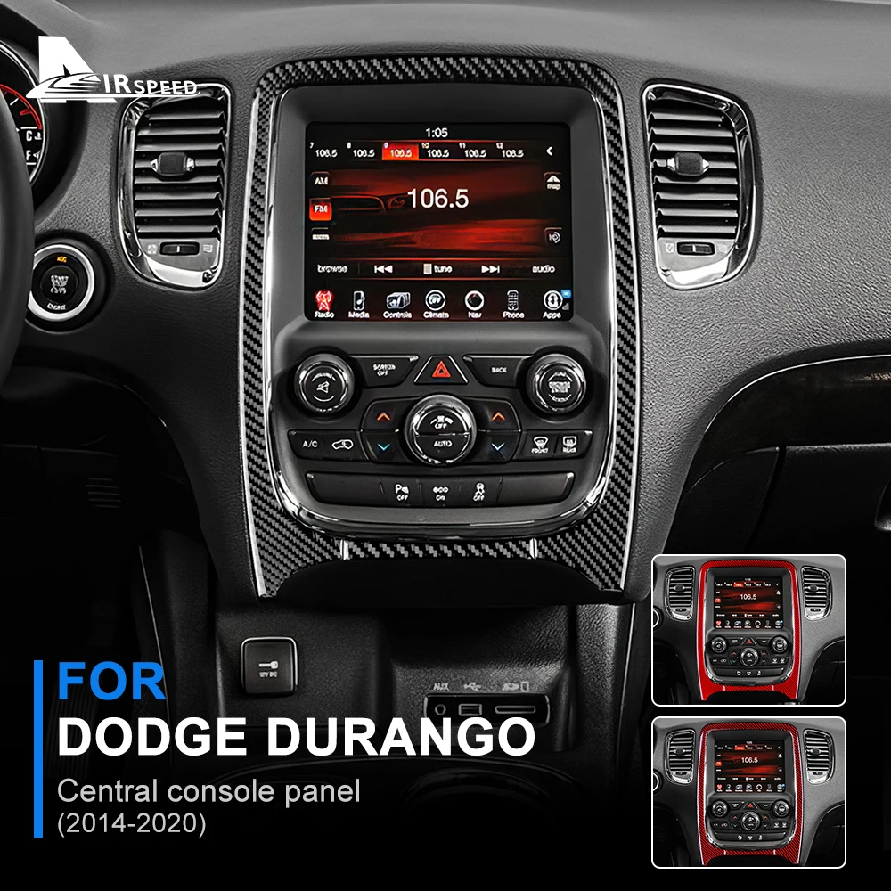Real-Carbon-Fiber-Sticker-For-Dodge-Durango-2014-2020-Central-Control ...