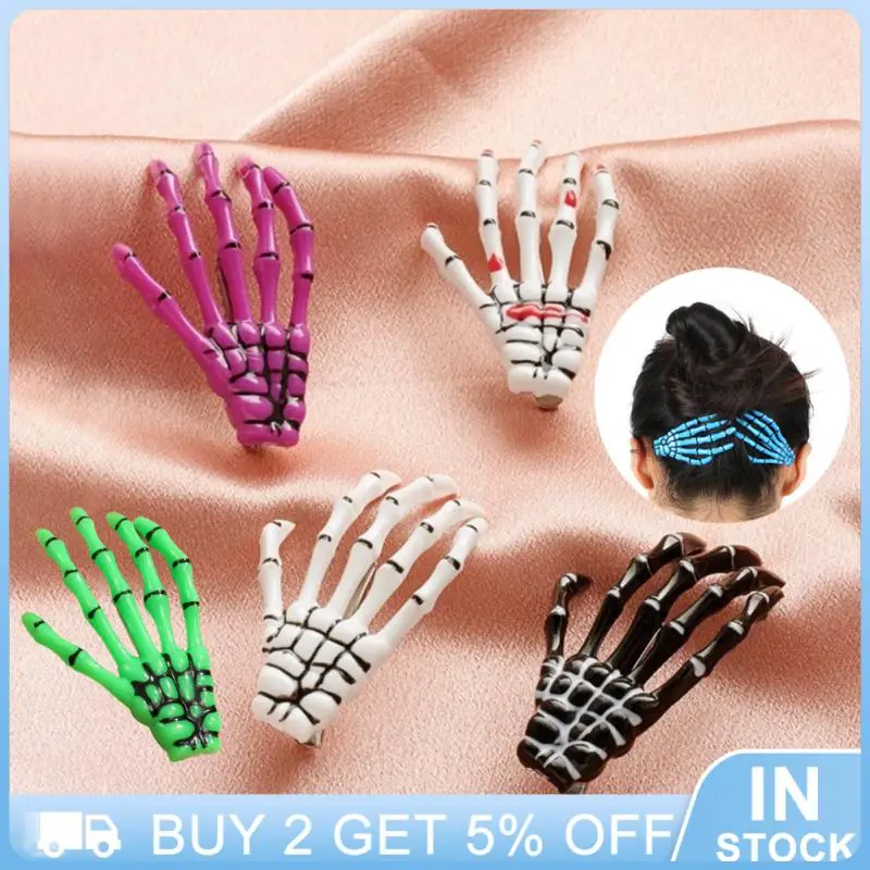2-Pcs-Skull-Hand-Bone-Hairpin-Girls-Creative-Design-Skeleton-Side-Clips ...