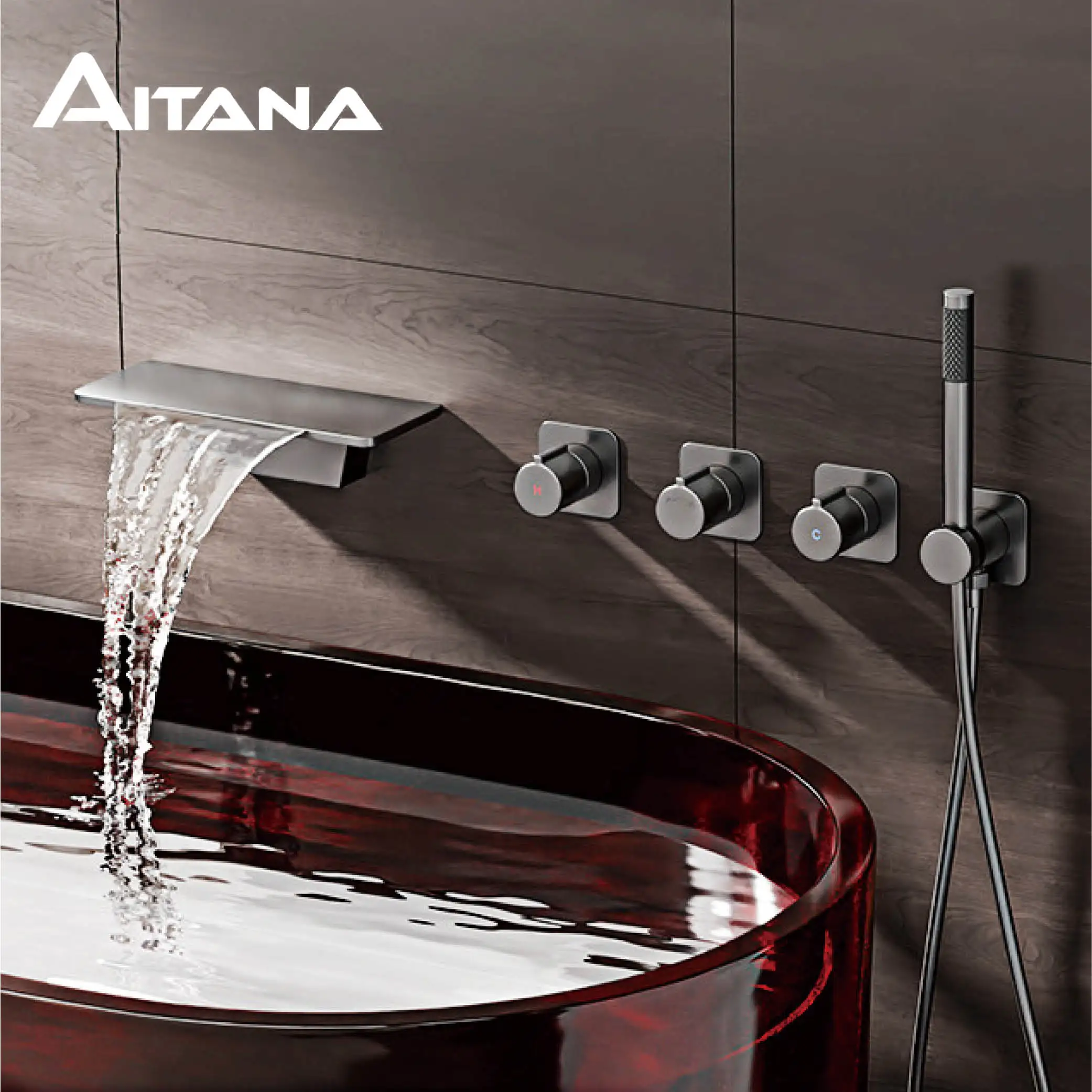 AITANA-Luxury-Black-Wall-Mounted-Brass-Bathroom-Faucet-Embedded-Design ...