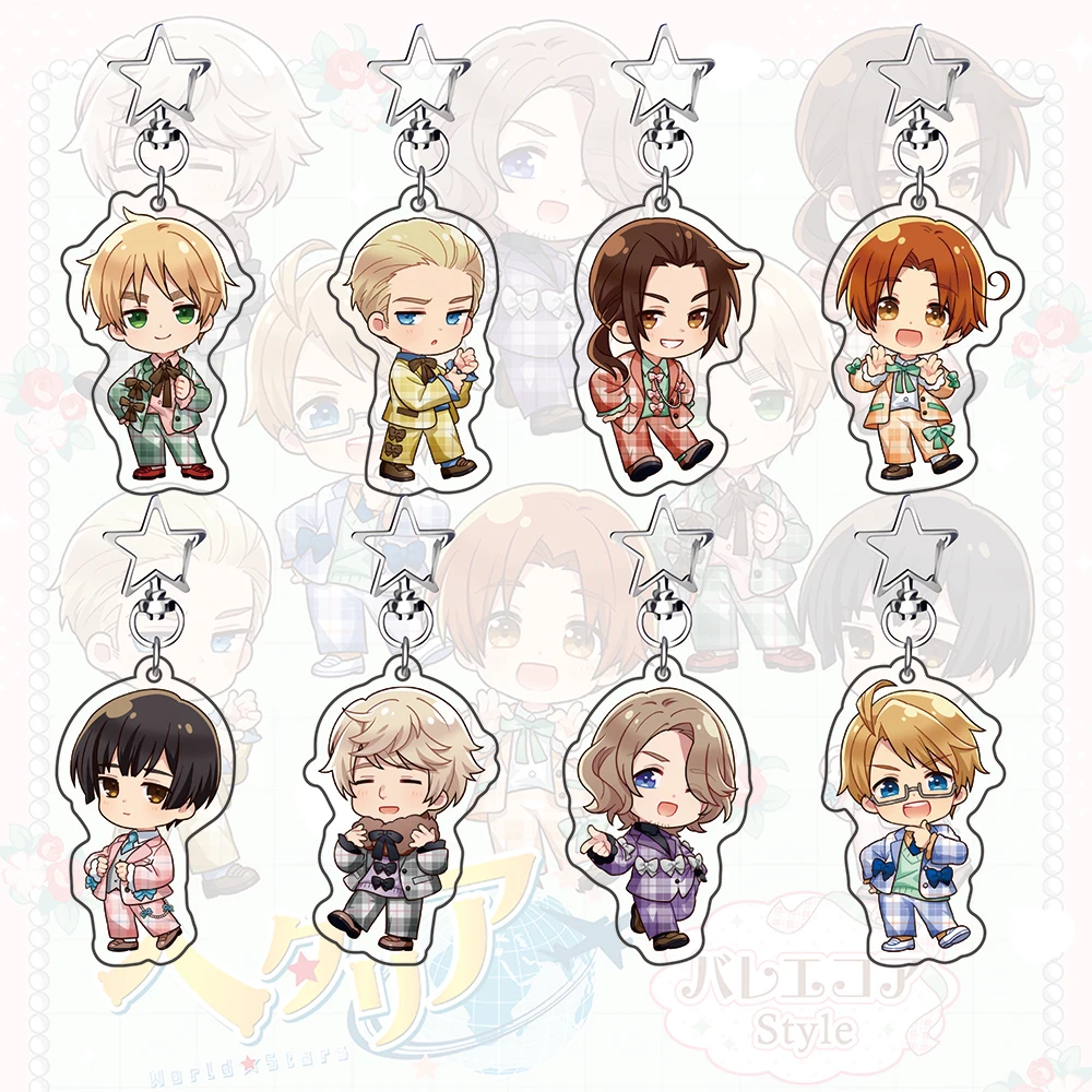 Hetalia World★Stars Acrylic Keychain – Balletcore Style Anime Bag Charm ...