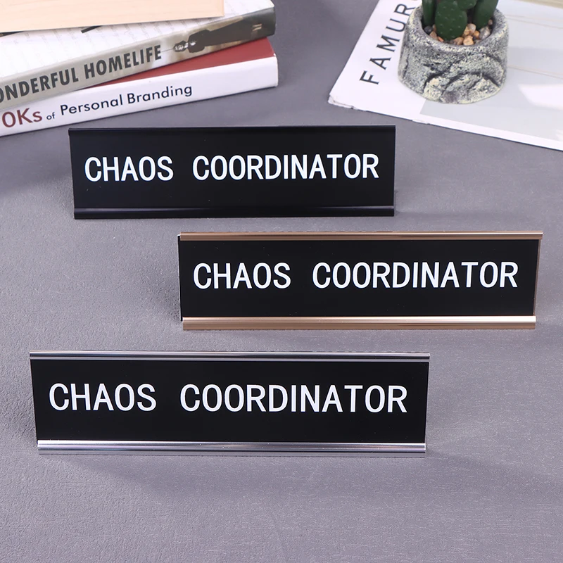 Position Card Chaos Coordinator Office Decor Desk Sign Funny Signs Work ...
