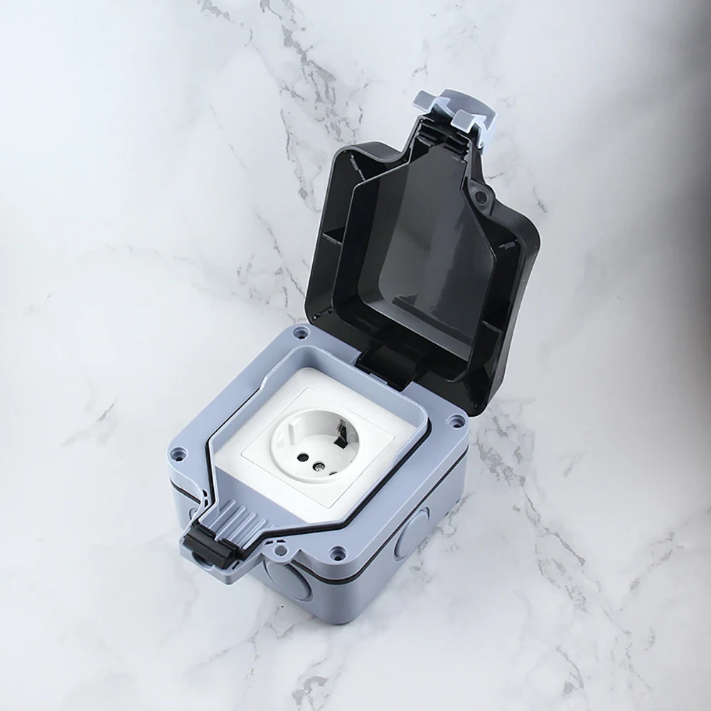 VISWE-Waterproof-outdoor-plug-Rainproof-Weaterproof-IP66-Box-86-86mm-EU ...