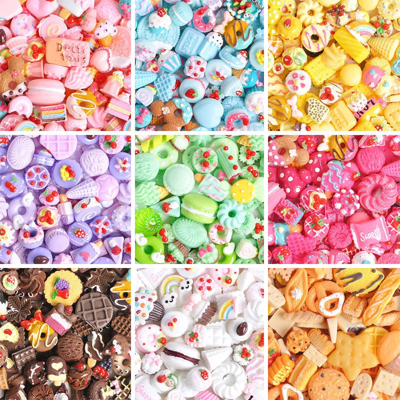 Resin Flatback Ornament | Resin Candy Diy Jewelry | Embellishment Candy ...