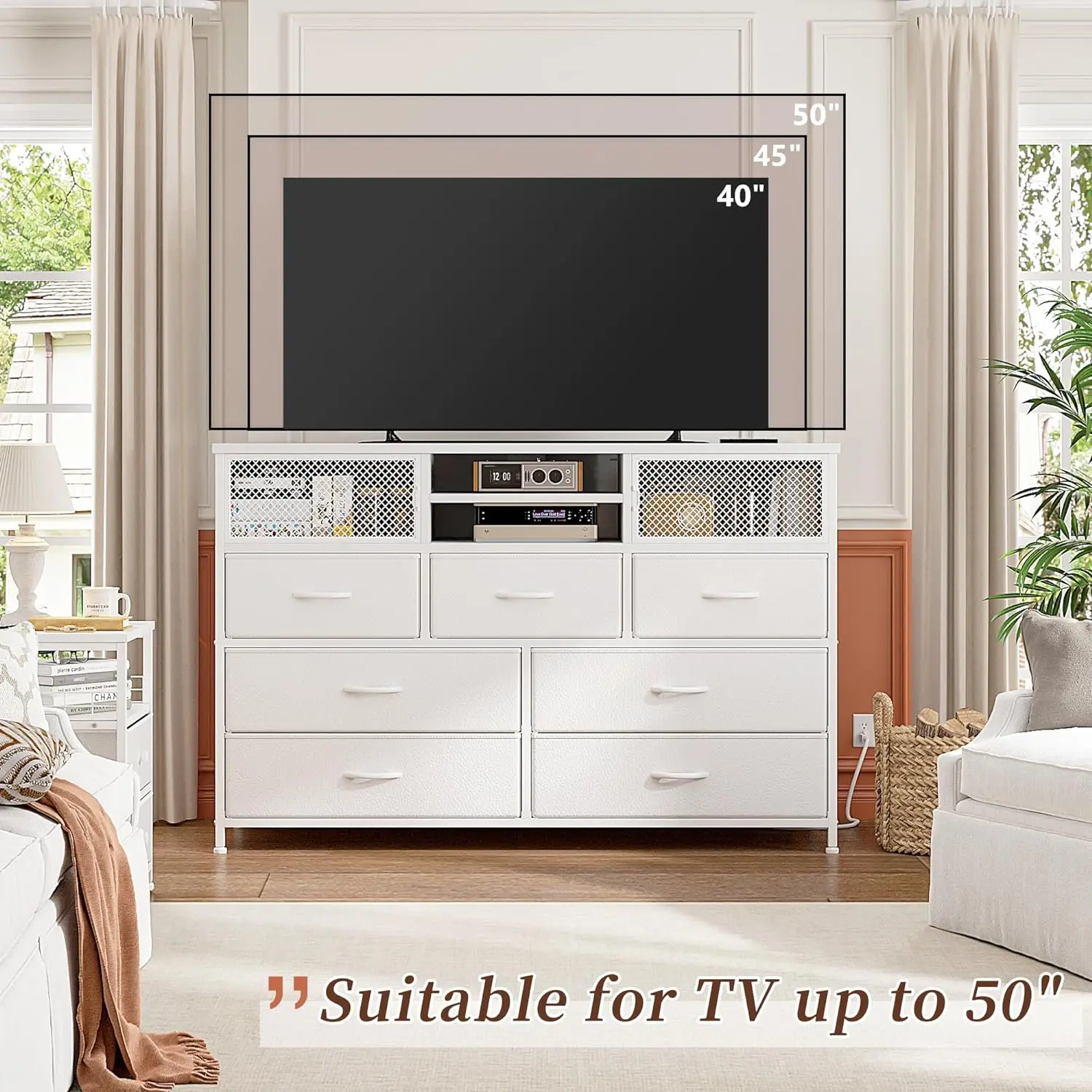 Dresser TV Stand with Power Outlet TV Stand for Bedroom TV Stands for Living Room Dresser for Bedroom with 7 Drawers AliExpress