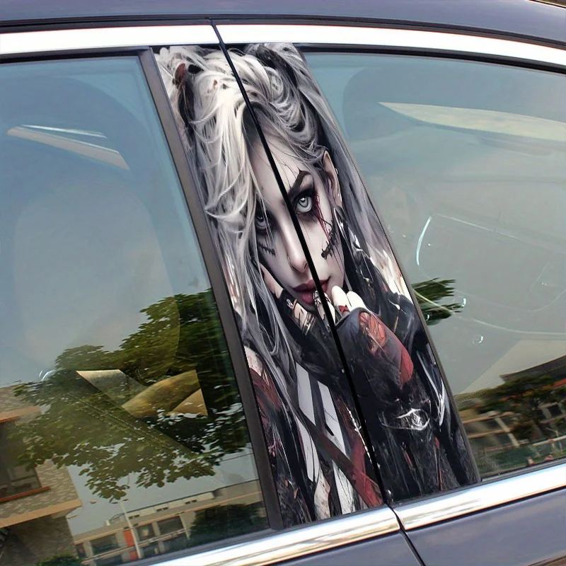 Set-of-2-pieces-clown-girl-car-sticker-set-scratch-resistant-PVC-car ...