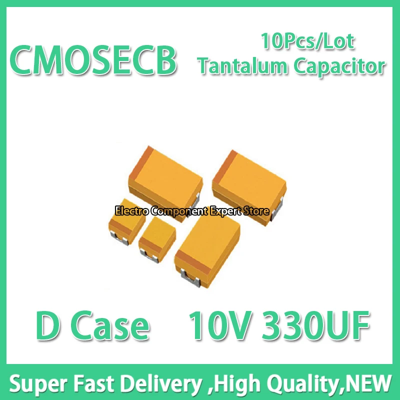 10 개/몫 SMD 탄탈륨 축전기 7343 유형 D 10V 330 미크로포맷 (마킹 337A)337A 정품| | - AliExpress