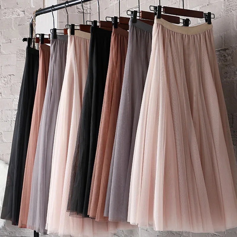 Skirt Lace Gauze Women | Gauze Skirt High Waist | Long Gauze Skirt ...