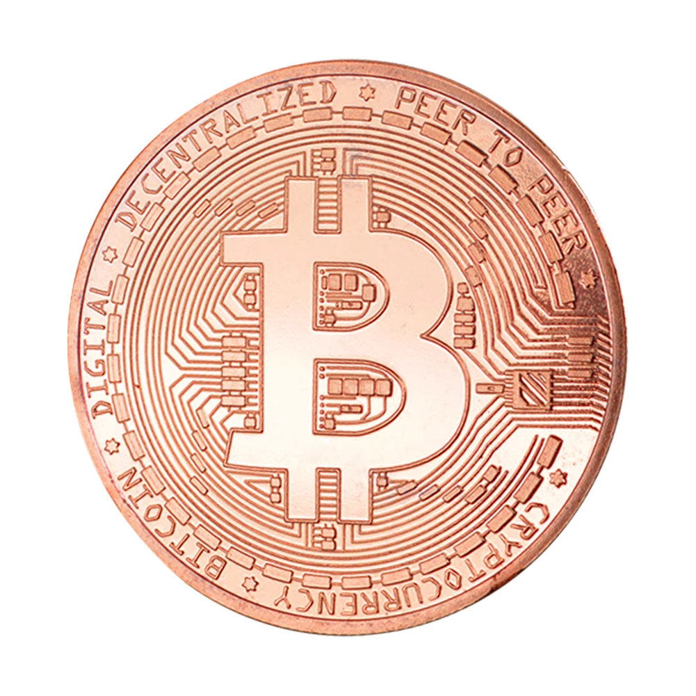Gold Plated Bitcoin Collectible Commemorative Coin - Antique Finish ...