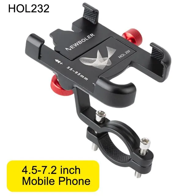 NEWBOLER MTB Phone Mount Stand Bicycle Holder 360 Degrees Rotatable ...