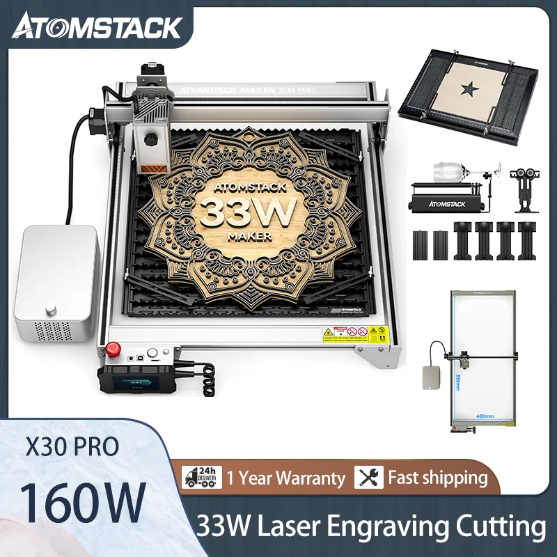 ATOMSTACK S30 X30 Pro 160W Laser Engraving Cutting Machine DIY 33W ...