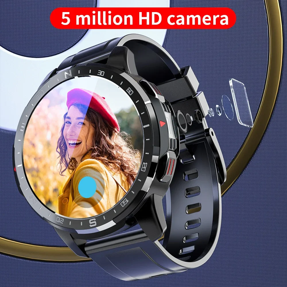 New-4G-Smart-Watch-Phone-SIM-Card-Dual-System-5MP-Camera-Wifi-GPS-Heart ...