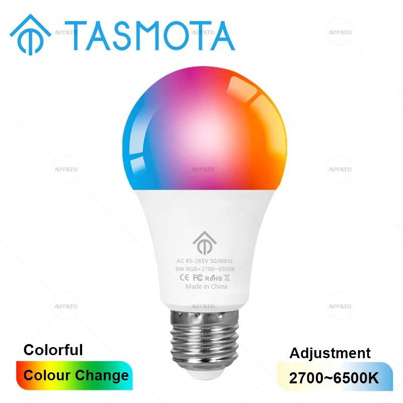 Pre Flashed TASMOTA Smart LED Bulb Colour RGBCCT Lights ESP8285 Works ...