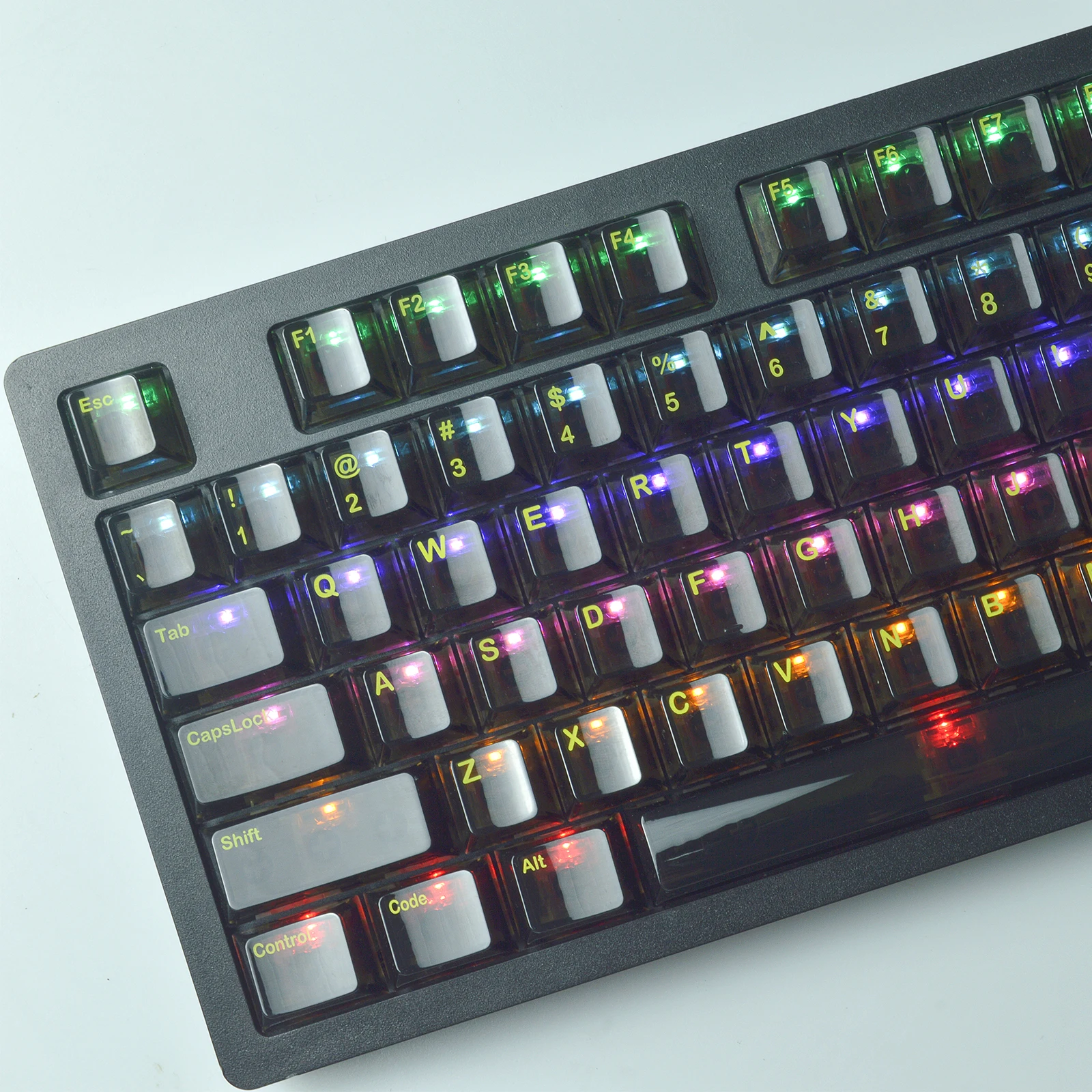 Transparent-131-Key-Caps-PC-Cherry-Profile-For-Mechanical-Keyboard ...