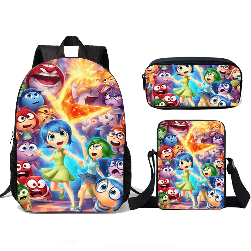 2024 Nuevo Disney Inside Out2 Yangshaomei Paquete de tres piezas de libros de dibujos animados ...