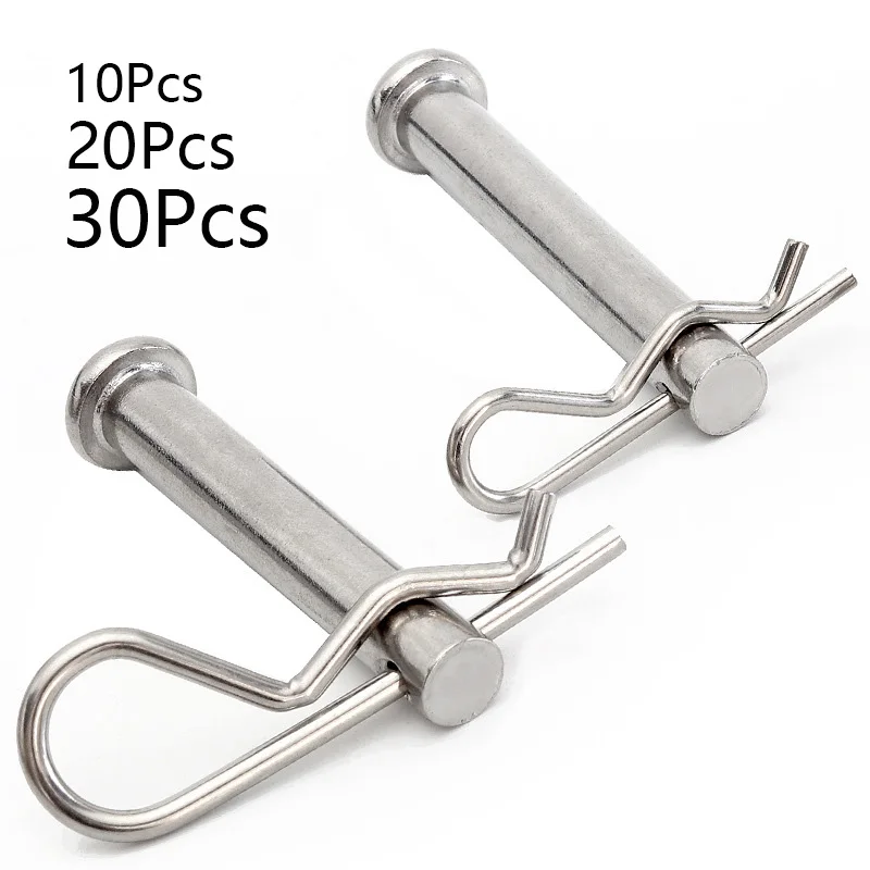 30-20-10Pcs-Stainless-Steel-R-Type-Spring-Cotter-Fixed-Pin-Double-Knot ...