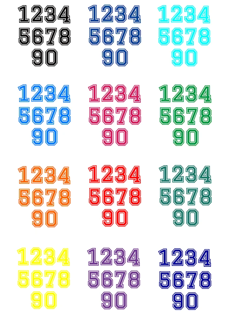 10pcs/lot Numbers 0-9 Small size Iron on patches DIY Jersey/backpack ...