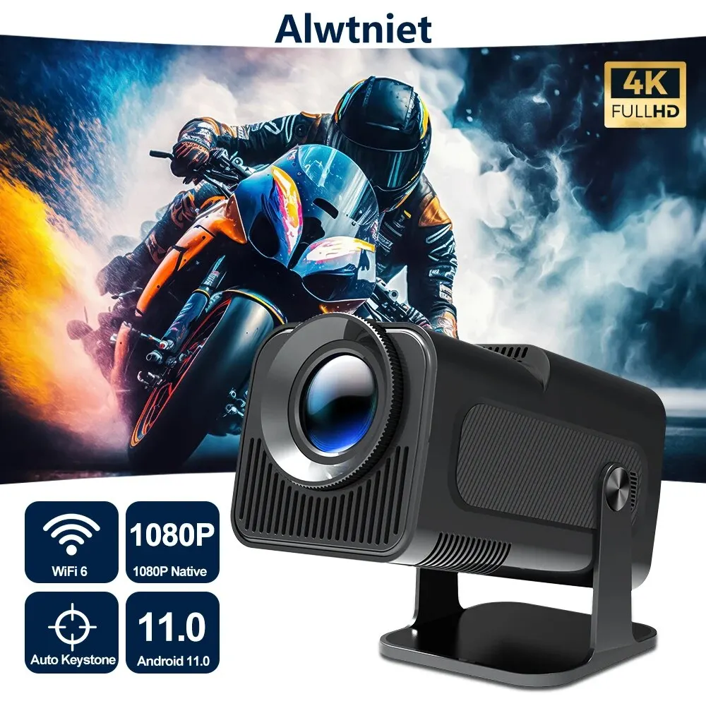 Alwtniet-Android-11-390ANSI-HY320-Projector-4K-Native-1080P-Dual-Wifi6 ...
