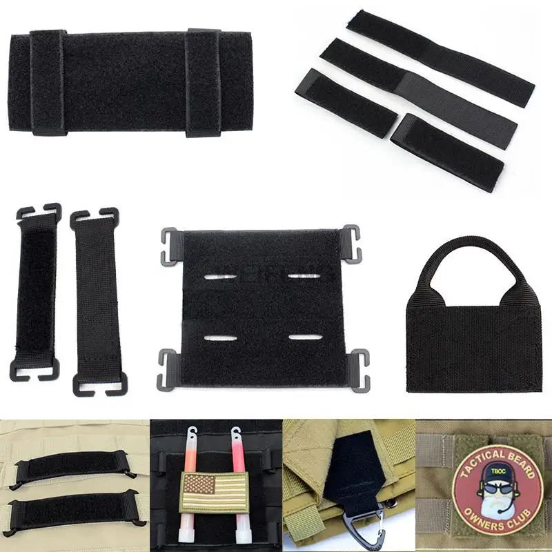 Tactical-Vest-Patch-Molle-Adapter-Panel-Hook-Loop-Converter-Ribbon-For ...