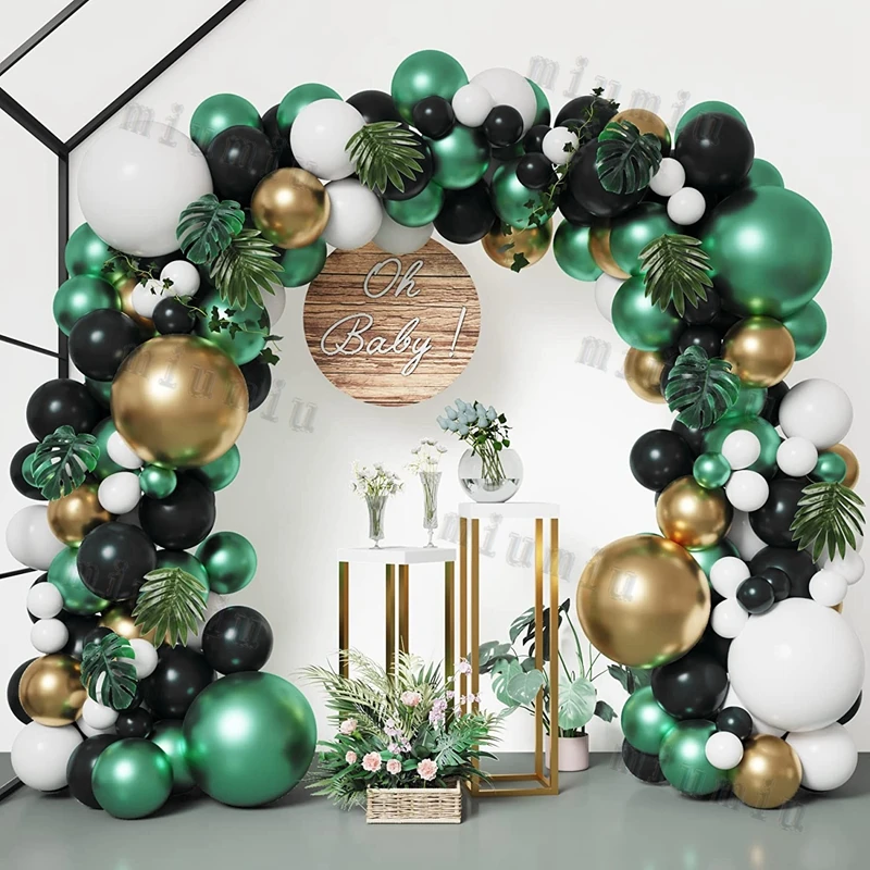 Metal-Green-Gold-Balloon-Garland-Arch-Kit-Kids-Birthday-Wedding-Party ...