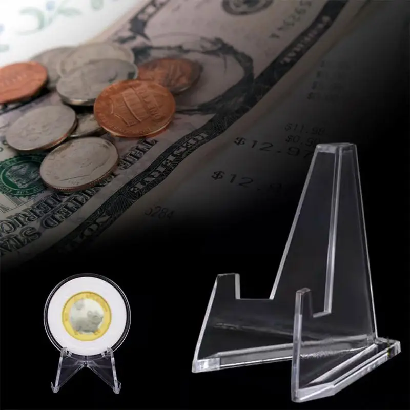 20pcs-Clear-Acrylic-Coin-Display-Stand-Holder-Rack-Small-Easel-For ...