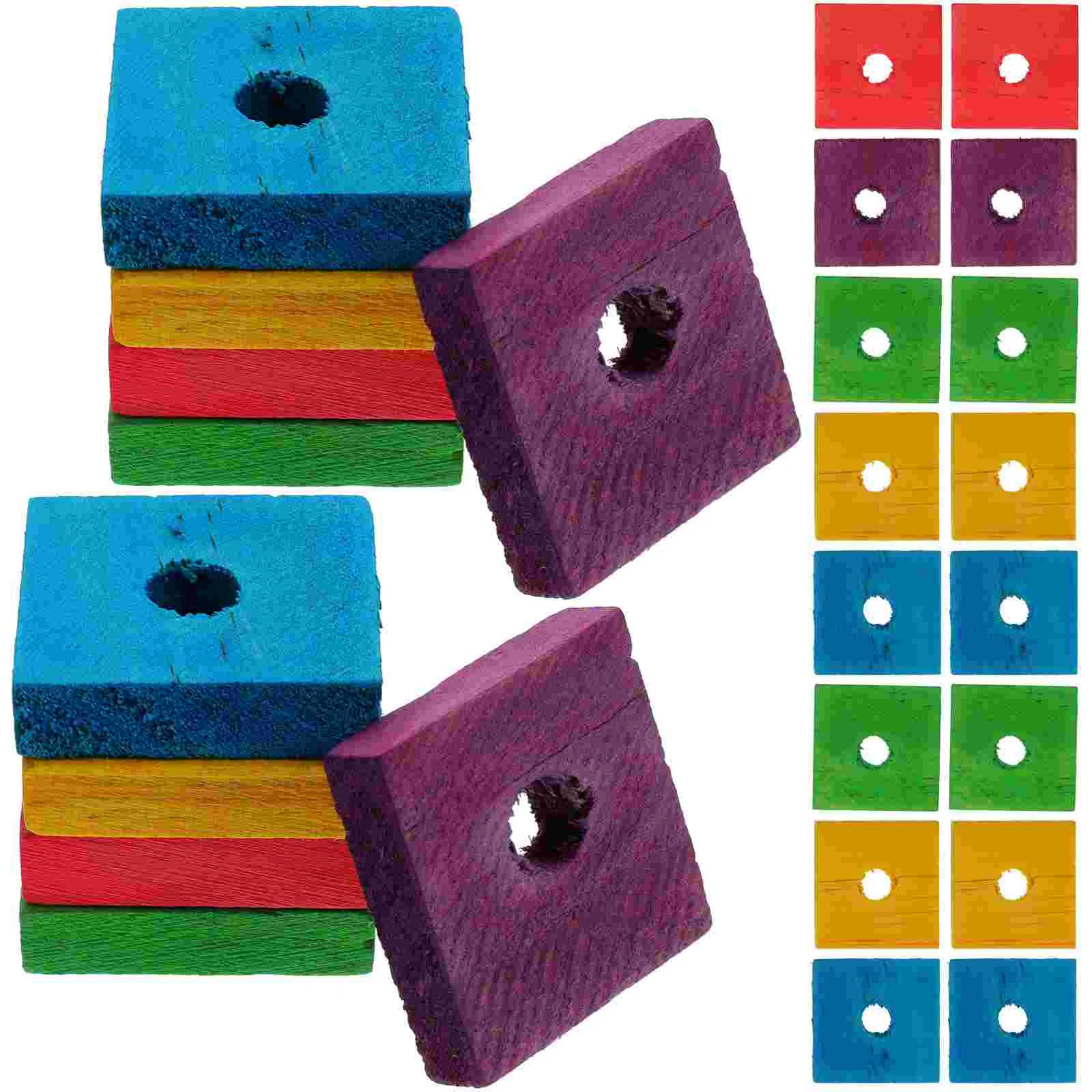 100-Pcs-DIY-Wood-Chips-Teeth-Grinding-Toy-Building-Blocks-Parrot ...