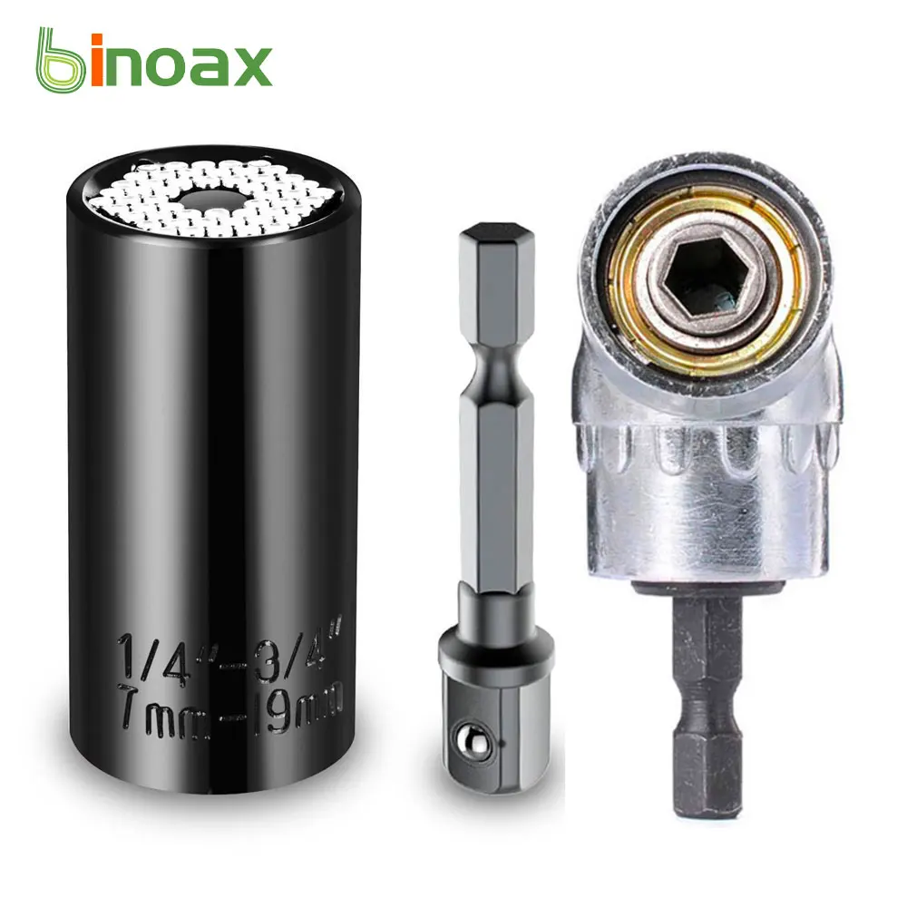Binoax 7mm 19mm Universal Socket Grip Ratchet Wrench Power Drill ...