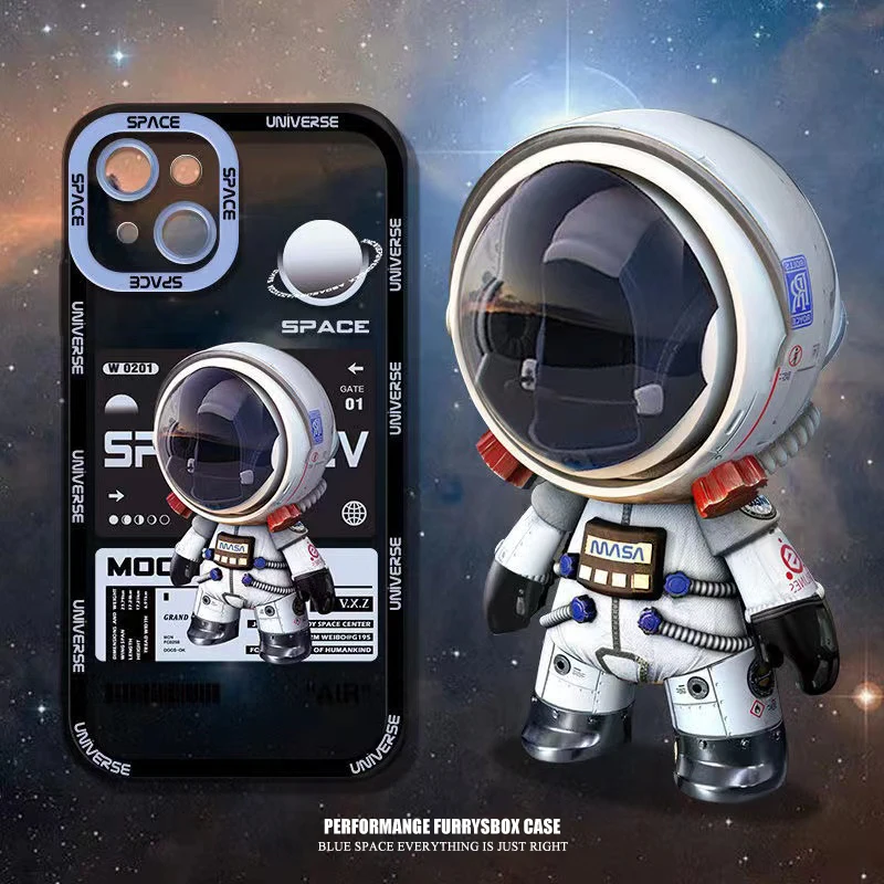 Astronaut Phone Case For Iphone Shockproof Bumper Transparent Soft ...