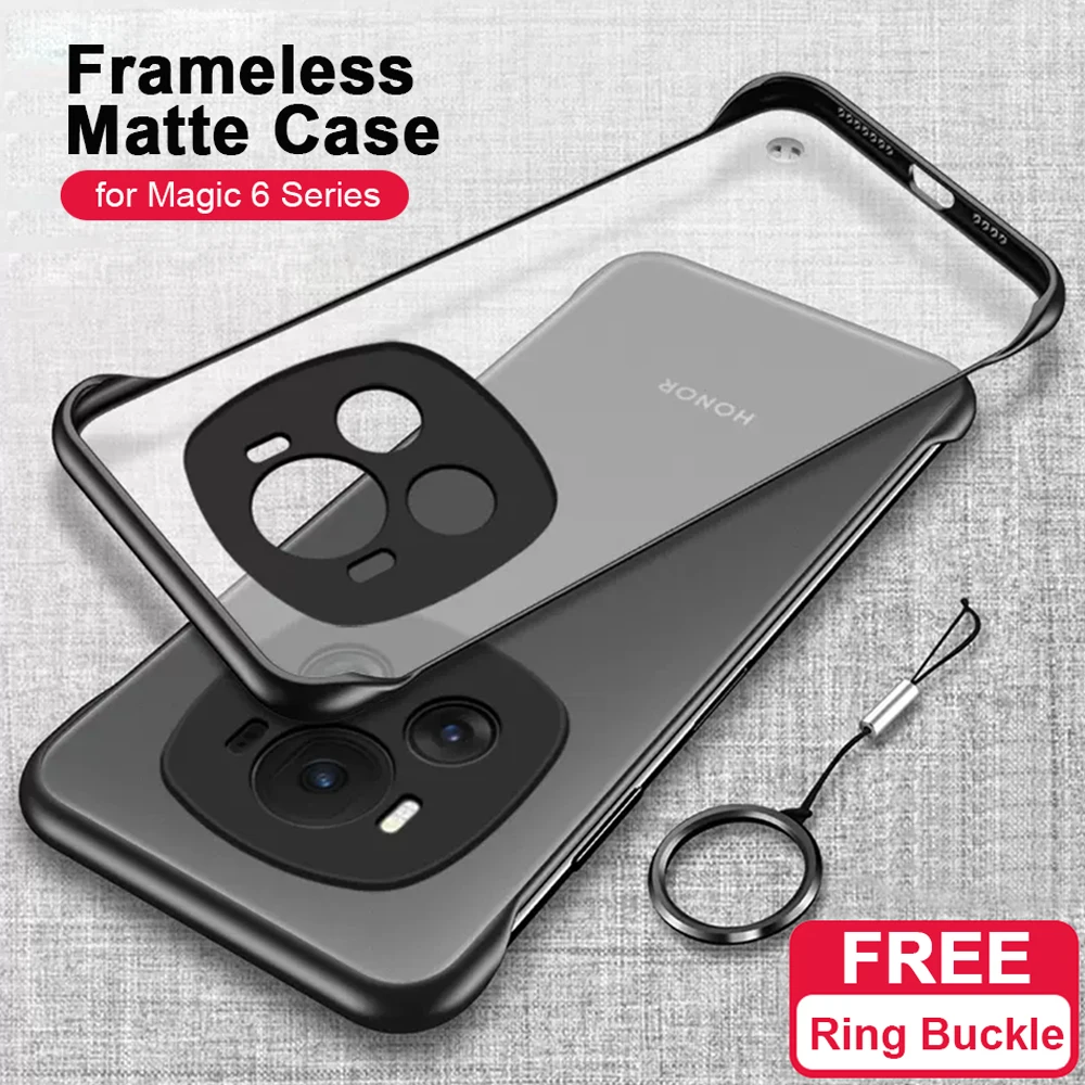 Frameless-Transparent-Matte-Hard-Phone-Case-For-HONOR-Magic-6-Pro-Cover ...