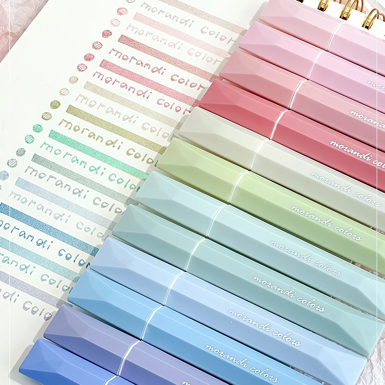 4pcs Morandi Color Highlighter Marker Pens Set Gradient Colors Brush ...