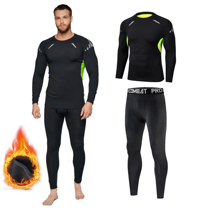 Men-Jogging-Training-Set-Compression-Sport-Suit-Gym-Fitness-Set-Thermal ...