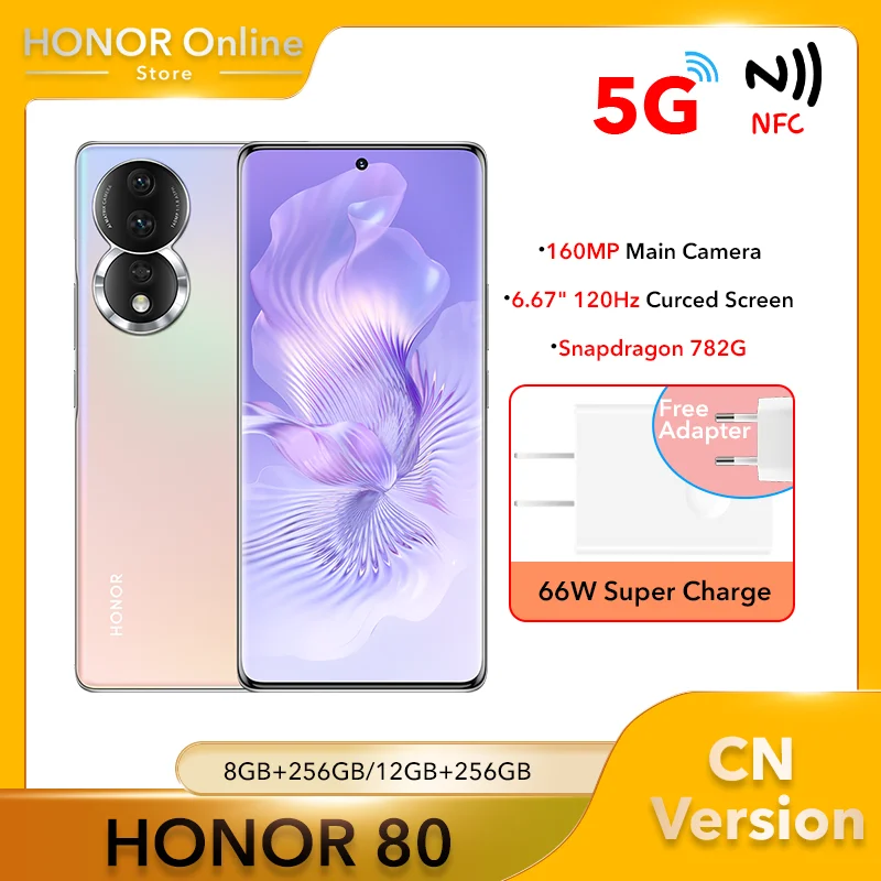 HONOR-80-5G-Smartphone-160MP-Ultra-HD-Main-Camera-6-67-Curved-OLED ...