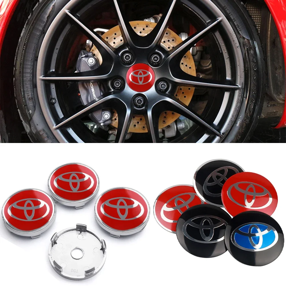 4Pcs-60MM-Car-Wheel-Center-Hub-Caps-Badge-Tire-Rim-Covers-For-Toyota ...