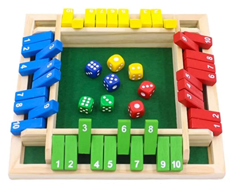 wooden four-sided digital flap game interactive game casual party ...
