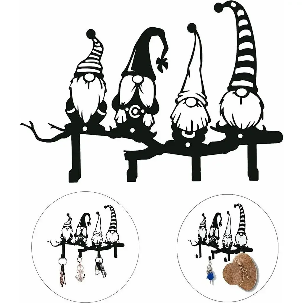CIFBUY-Gnome-Gift-Metal-Key-Holder-for-Wall-Decorative-Gnome-Key-Rack ...