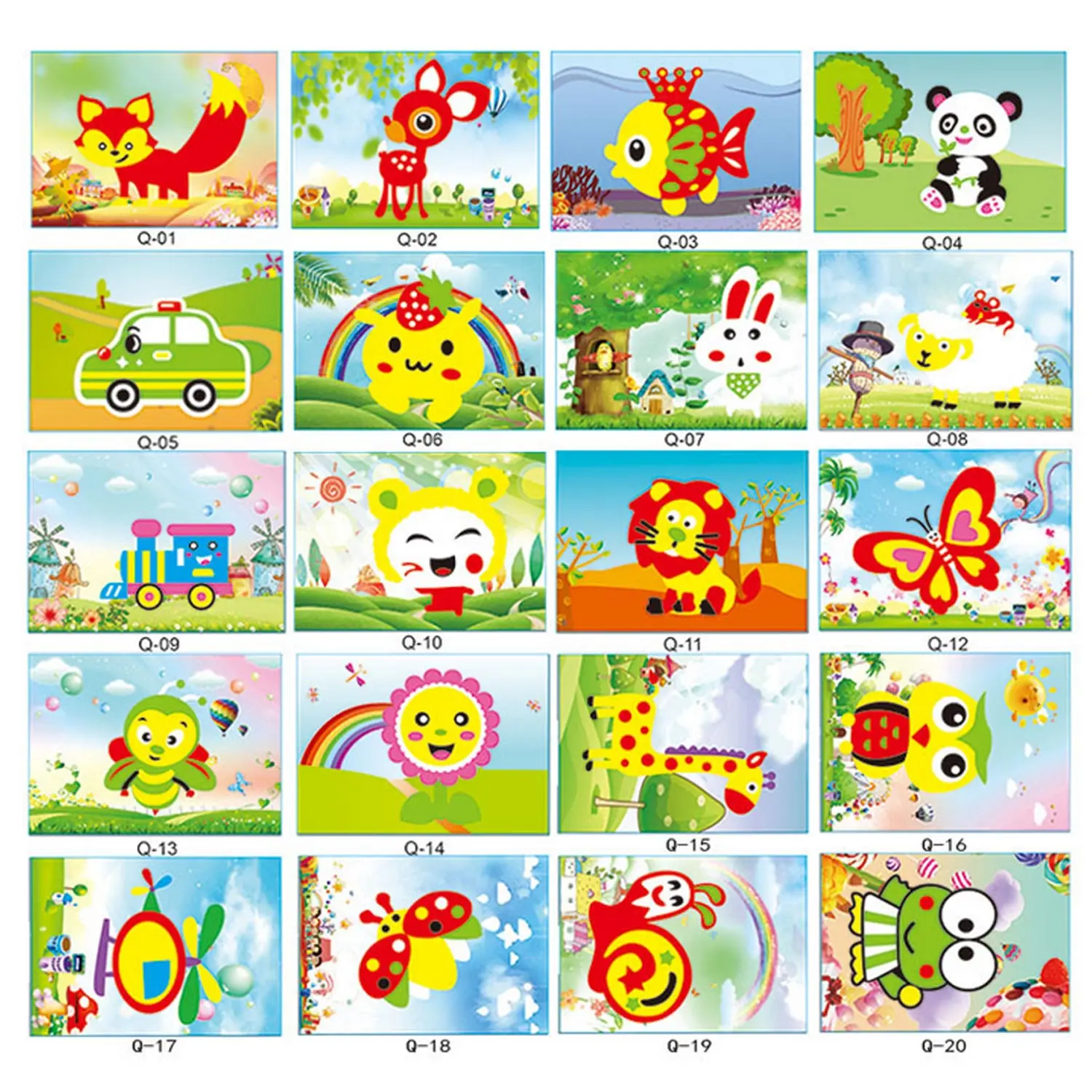 10pcs Diy Funny Cartoon 3d Eva Foam Sticker Puzzle Toys Art Crafts For ...