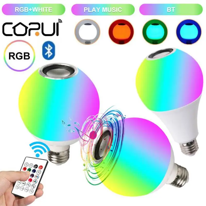 CORUI-Smart-LED-Bluetooth-Sound-Bulb-Lamp-White-Light-Color-APP ...