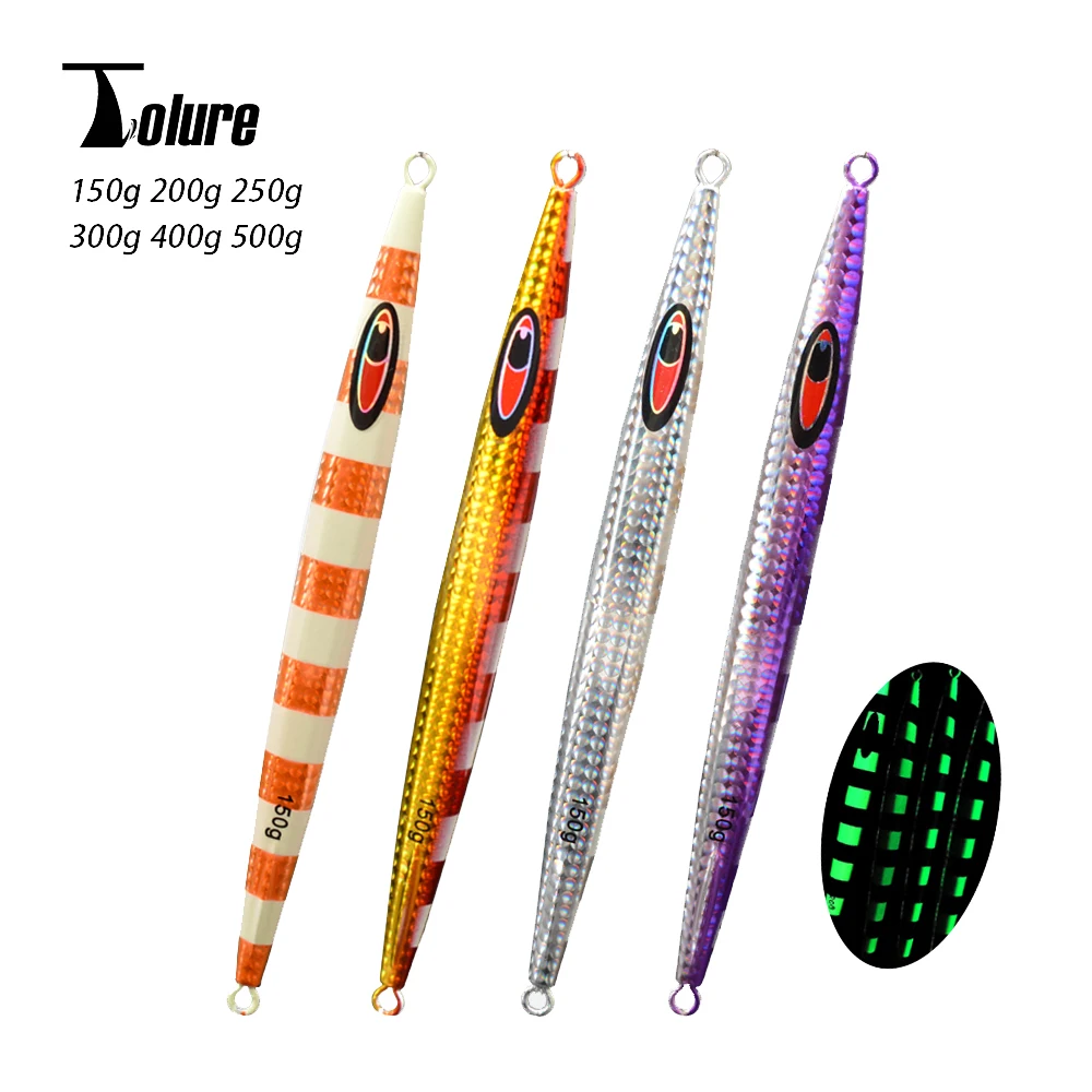 TOLU-150g-500g-Fast-Sinking-Jigging-Fishing-Lure-Laser-Paper-Coating ...