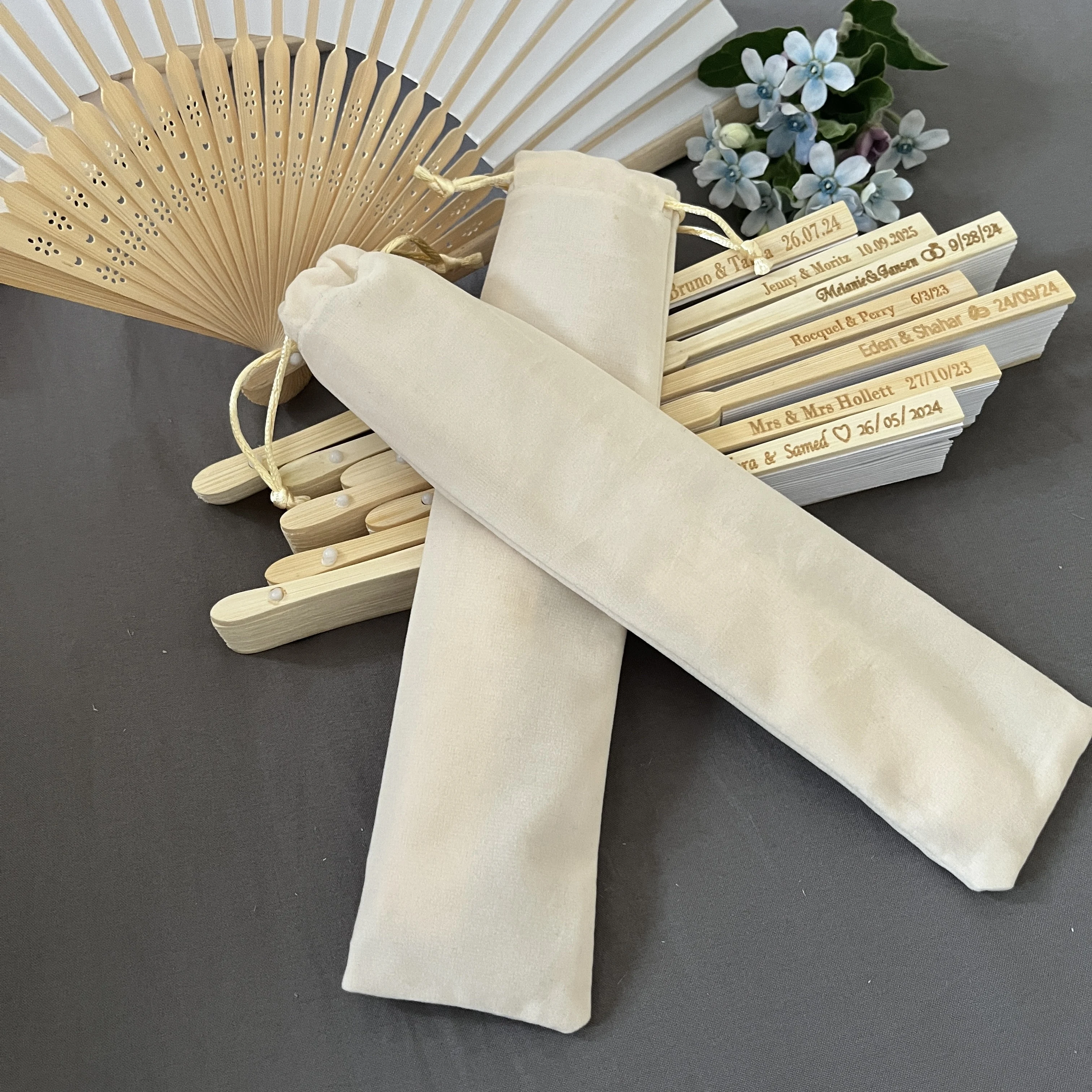 30-70pc-Personalized-Engraved-White-Folding-Elegant-Silk-Hand-Fan-with ...