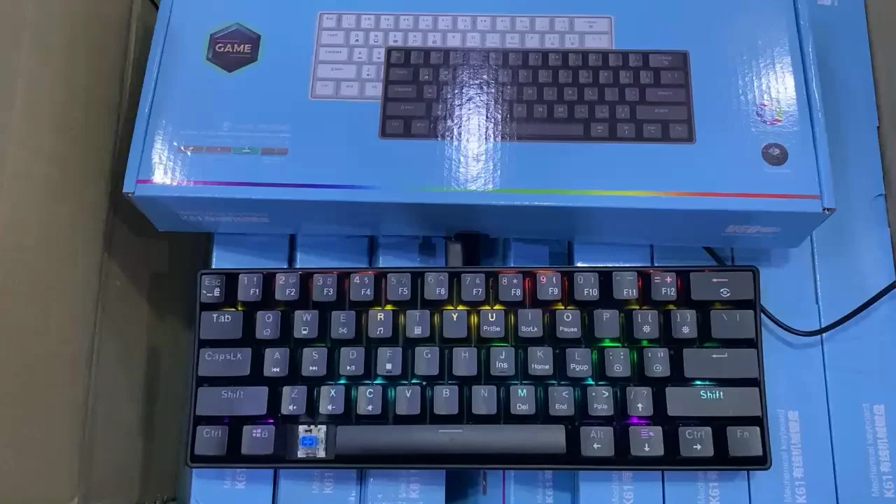 RGB Gaming Keyboard - Mechanical Keyboard Blue Switch Wired/Wireless ...