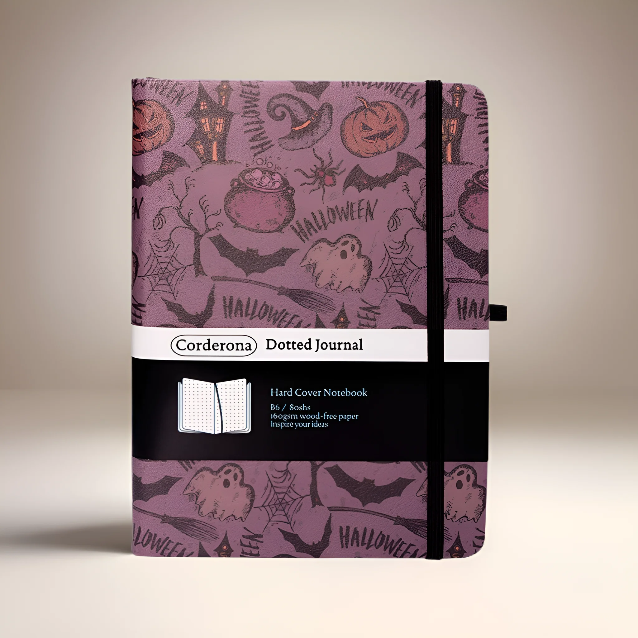 B6-Dotted-Notebook-Halloween-Journal-160gsm-Thick-Paper-European-Diary ...