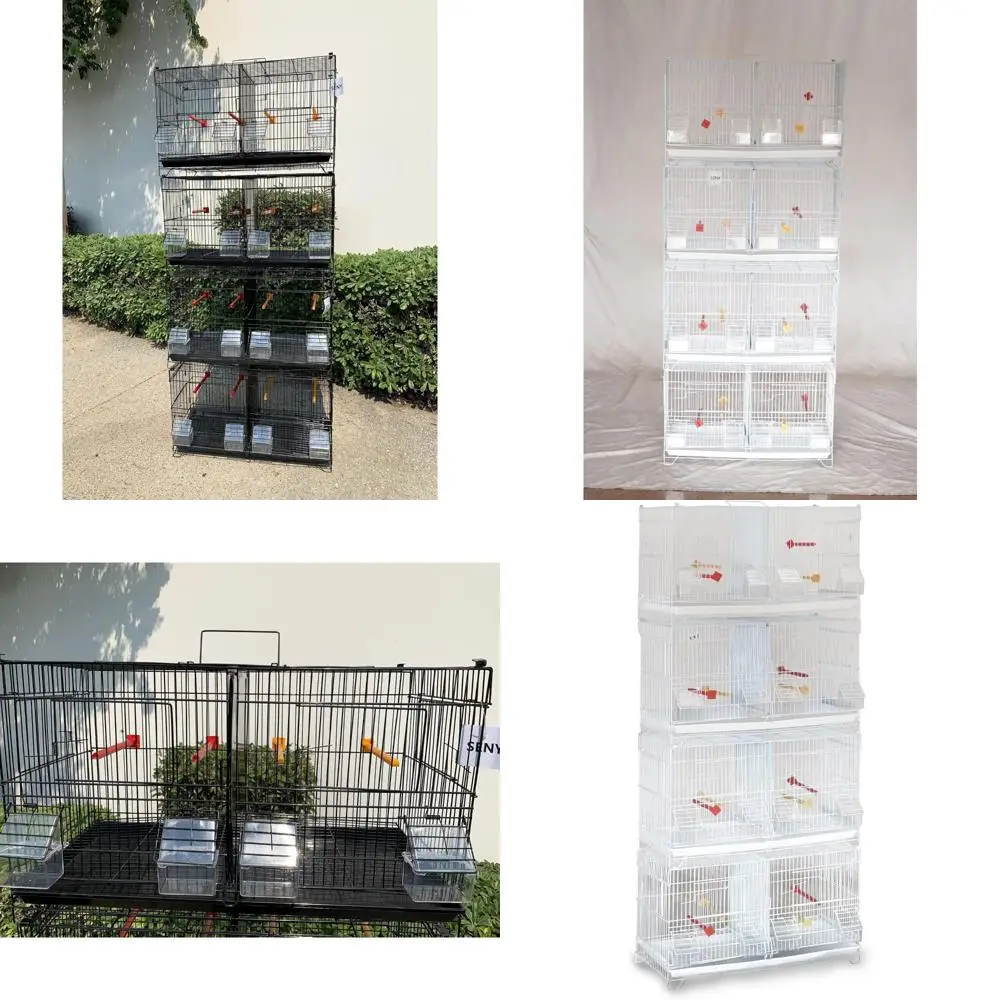 Stackable Breeding Bird Cages Set of 4 for Finches and Small Birds in ...