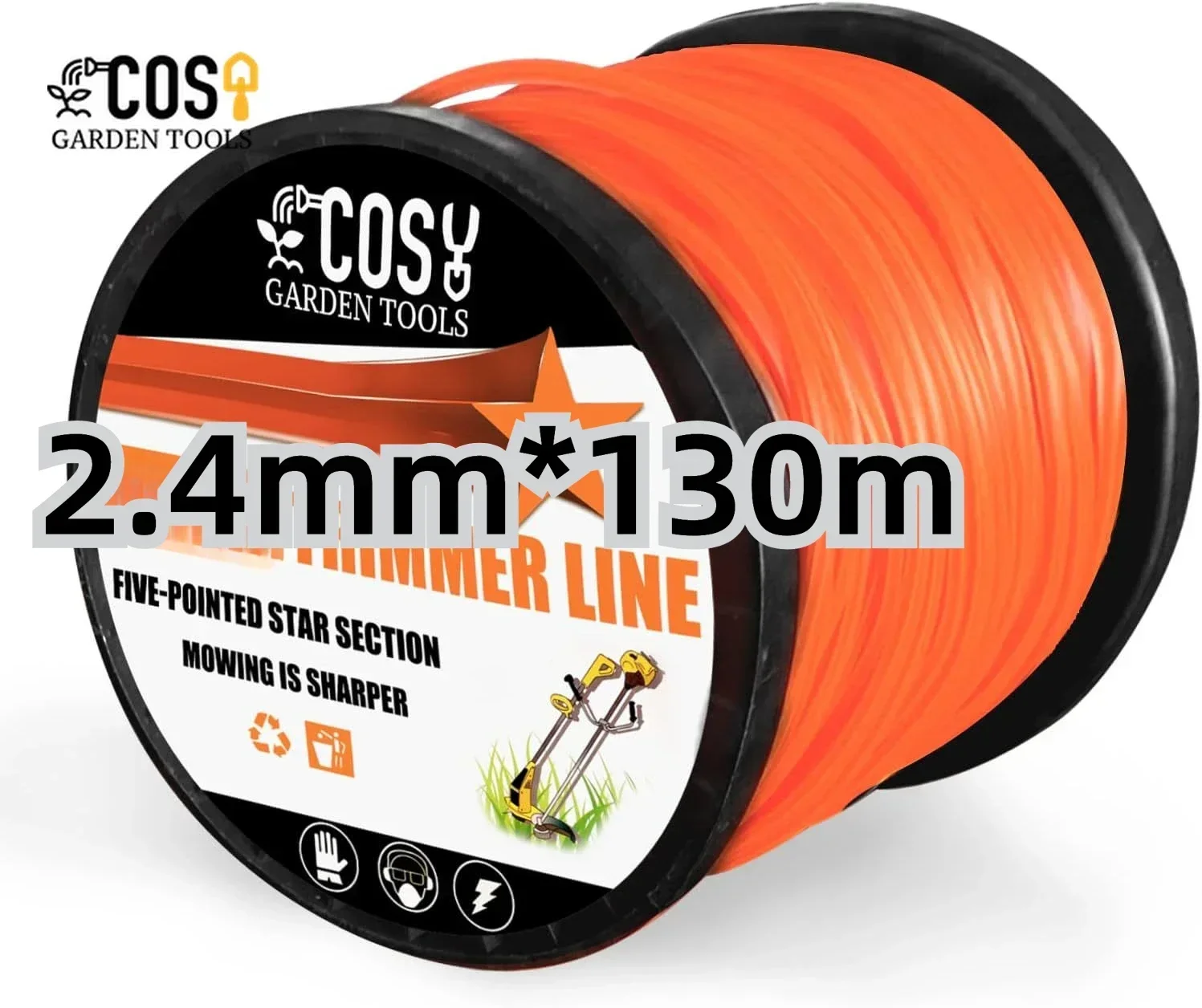 2-4mmx130m-Brush-Cutter-Sharp-Rope-Grass-Mower-Pentagram-Nylon-Mowing ...