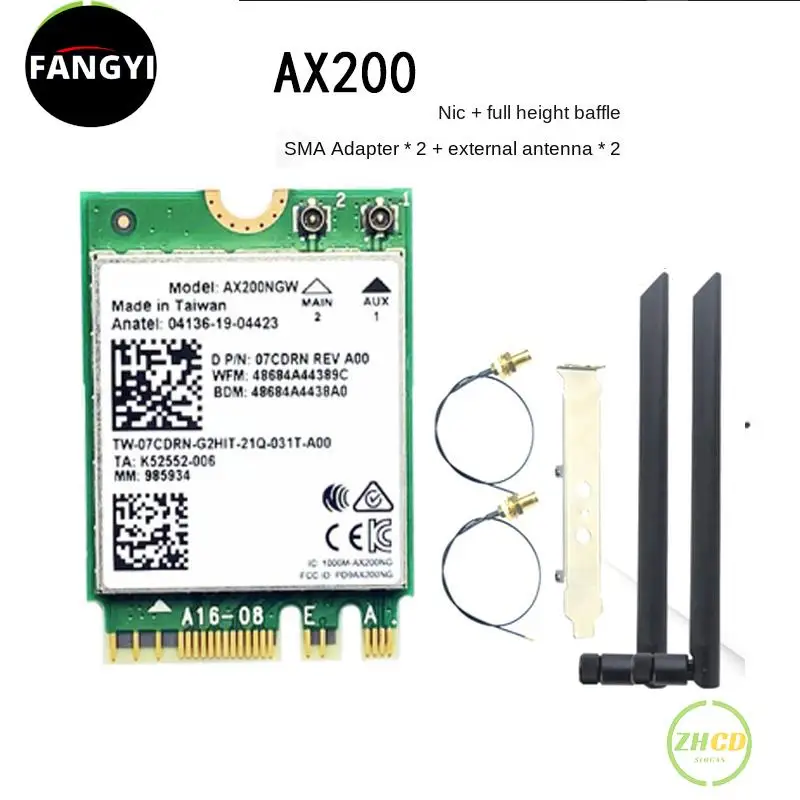 Intel-For-AX200NGW-WiFi-6-Wireless-card-AX200-M-2-Bluetooth-5-2-2-4G ...