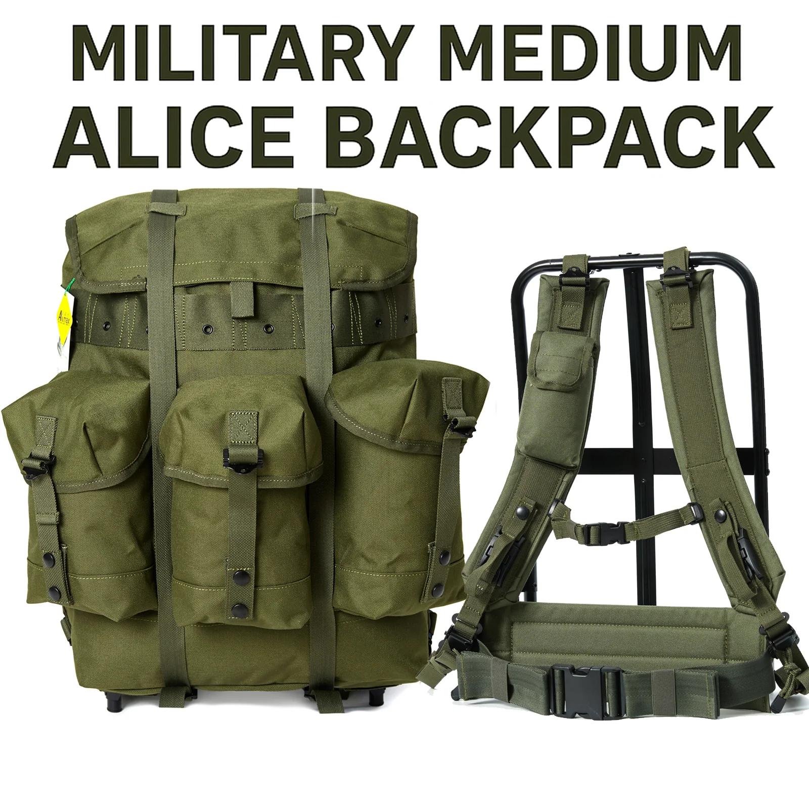 AKMAX Military ALICE Medium Pack Tactical Army Backpack with Frame ...