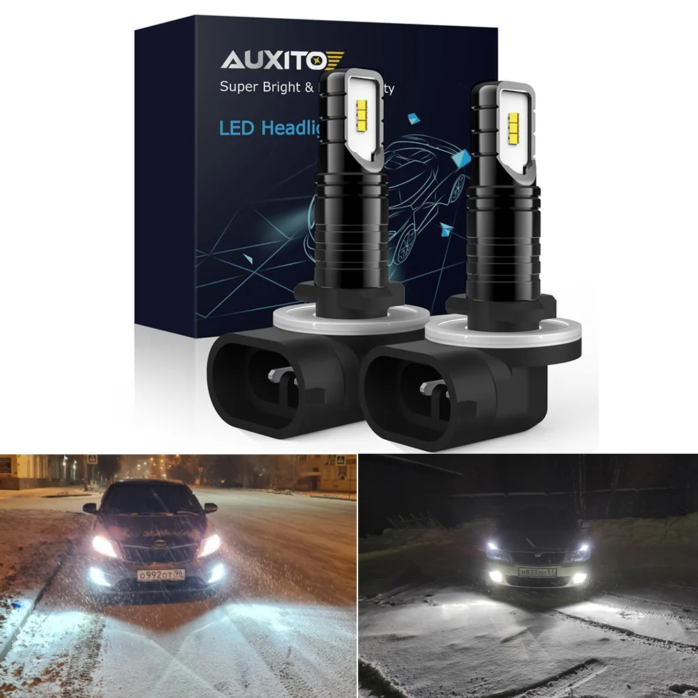 Auxito 2pcs H27w/2 881 H27 Led Fog Light H27w 881 Auto Led Bulb Car ...